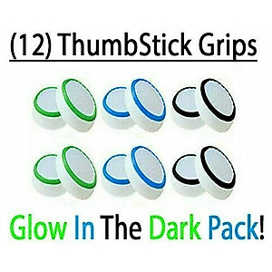 (Set of 12) Analog Stick Joystick Controller Performance Thumb Grips Compatible with PS5, PS4, Xbox One, Xbox Series X/S