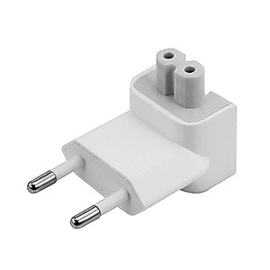 VizGiz 2 Pack US to Europe Plug Converter Travel Charger Adapter Wall Outlet EU European Connector Duck Head for MacBook Mac Pro MBA Retina MagSafe Apple Phone Pad Tablet Mini Air Power Brick