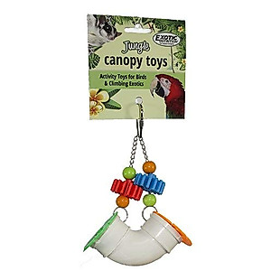 PVC Forager - Durable Fun Treat Foraging Cage Accessory Toy - for Sugar Gliders, Squirrels, Chinchillas, Prairie Dogs, Degus, Skunks, Marmosets, Monkeys, Parrots, Birds, Rats, Hamsters & Gerbils