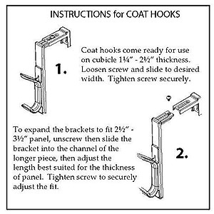 Modtek High Strength Cubicle Wall Hook (Modern Wall Hook 1 Pack)