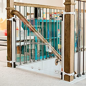 Qdos Universal Stair Mounting Adapter for All Baby Gates | White | Universal Solution for Gate Installation on Banisters and Spindles - No Screws in Banister - Works with All Gates - Easy Installation