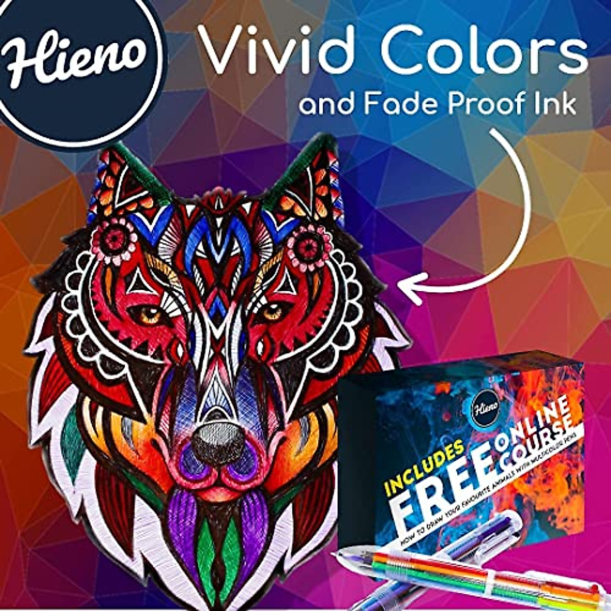 Multicolor Pens - 24 Pack of 6-in-1 & 12 Pack of 10-in-1 Retractable Ballpoint Pens - 6 Vivid Colors in Every Pen - Best for Smooth Writing - Back to School Supplies - By Hieno (24 Pack 6 in 1 Pens)