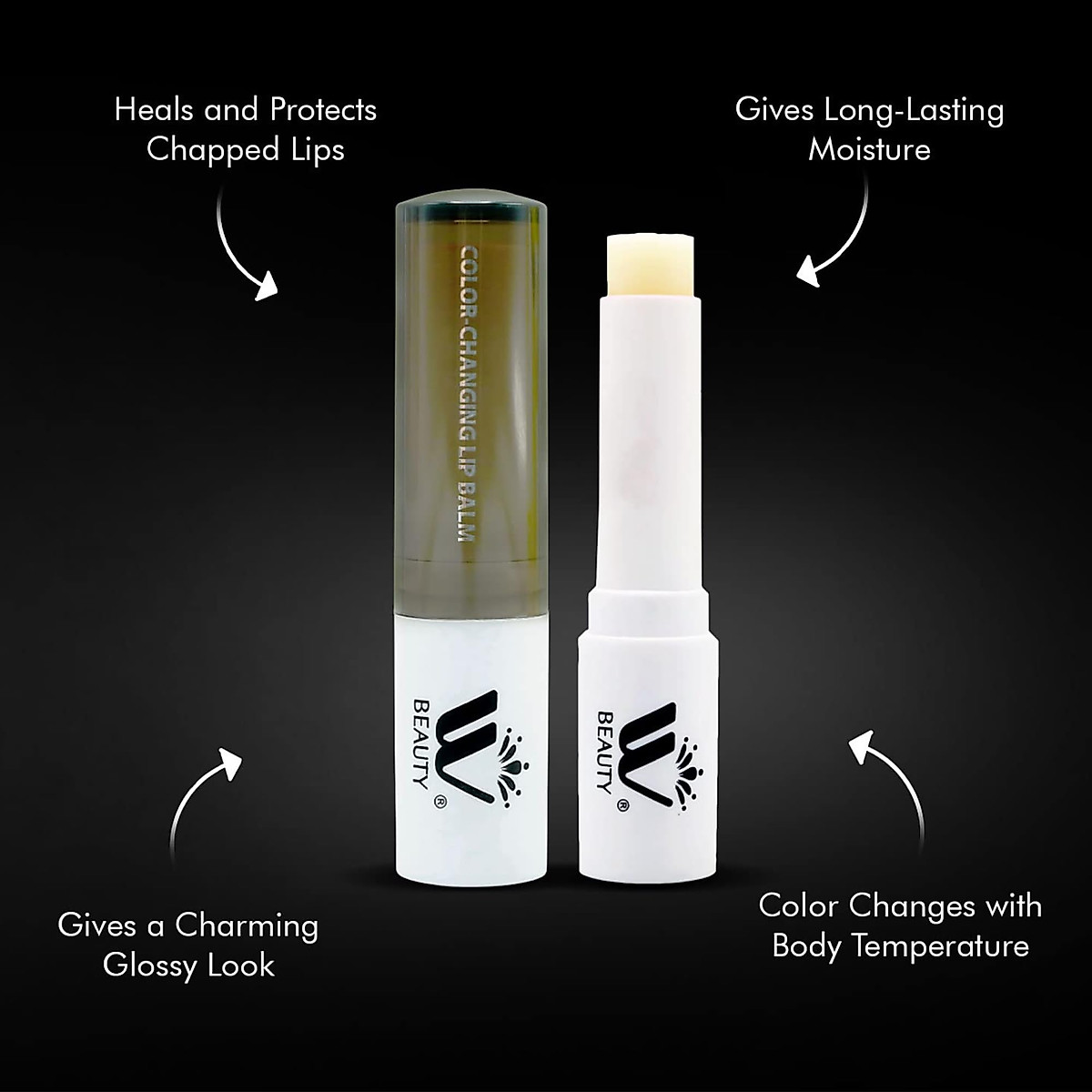 WBM Care Color Changing Lip Balm - Sustain, Repair, and Moisturize Your Lips with 3.3g of Nourishing Formula for Beautiful, Vibrant Color and Hydration