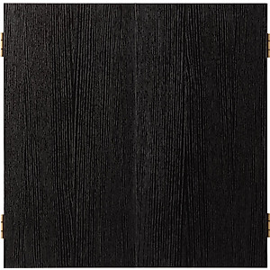 Viper Hideaway Cabinet & Steel-Tip Dartboard Ready-to-Play Bundle, Reversible Standard and Baseball Game Options with Two Sets of Steel-Tip Darts and Chalk Scoreboards, Black Matte Finish