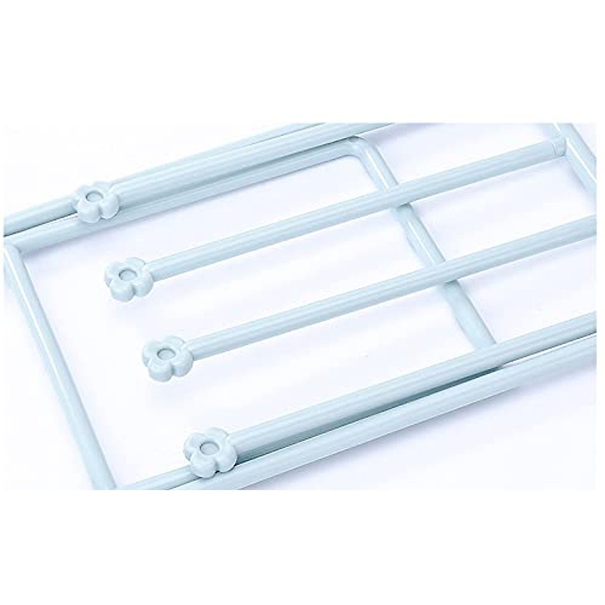 LEILIN Folding Kitchen Bathroom Towel Rack ,Towel Stand ,Rag Rack Dish Washing Cloth Draining Organizer ,Towel Shelves Sponge Holder for Kitchen (Blue)