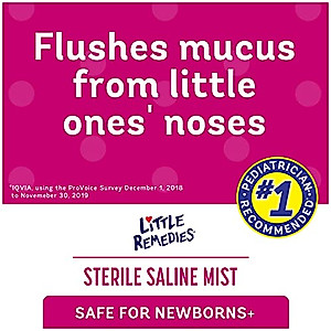 Little Remedies Sterile Saline Nasal Mist, Safe for Newborns, 3 oz