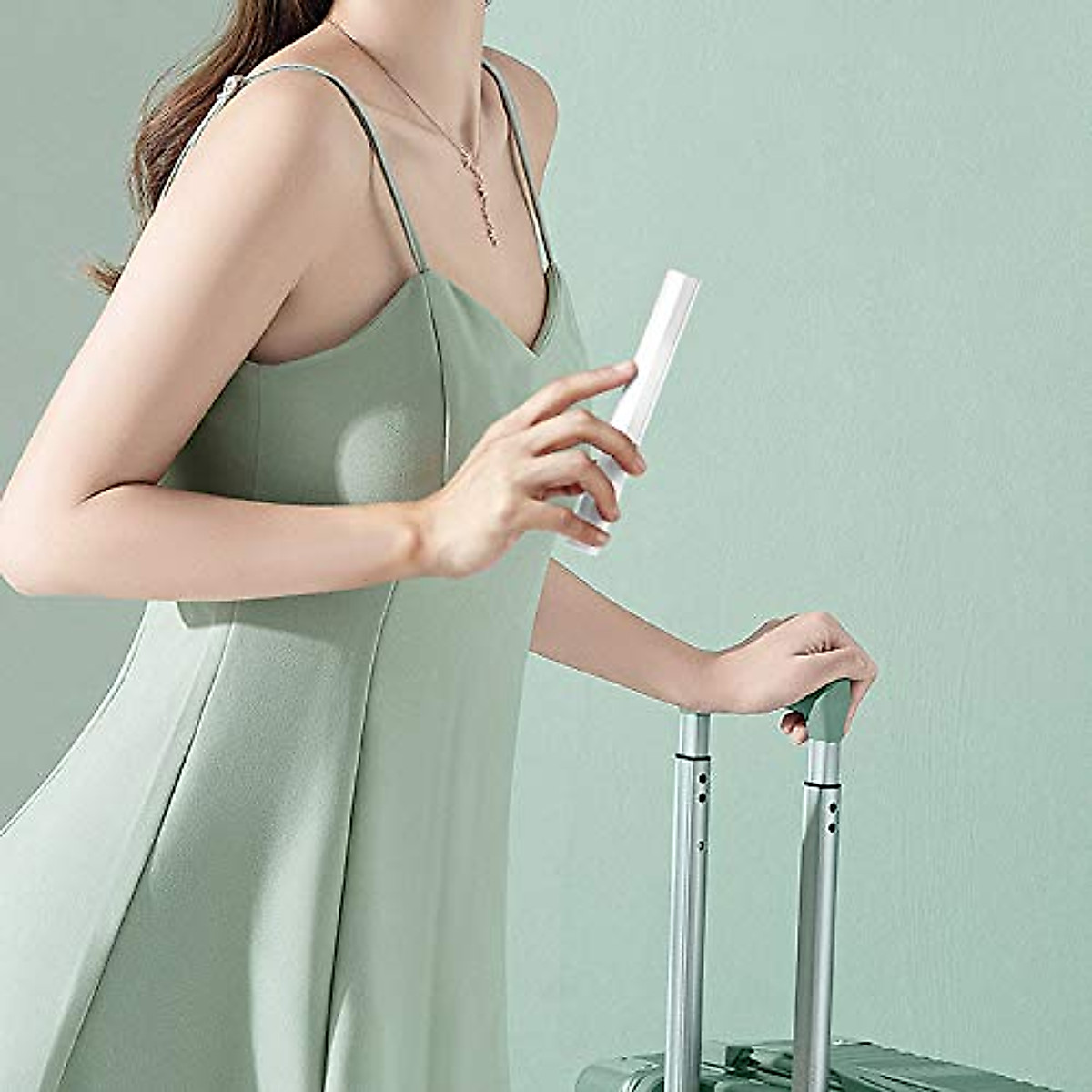 Meafeng Travel Electric Toothbrush with 2 Brush Head 2 Modes Waterproof Sonic Toothbrush by Battery Powered Portable Mini Design for Daily Oral Care Business Travelling and Holiday Use (White)