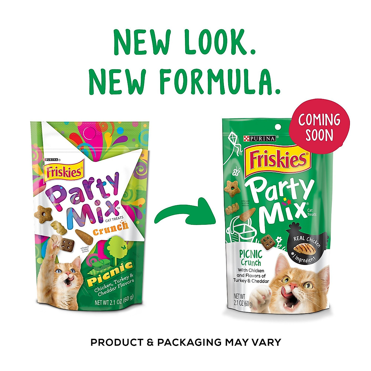 Friskies 57442 2.1 oz. Party Mix Picnic Crunch44; Cat Treat