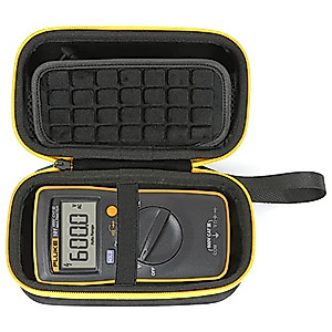 RAIACE Hard Storage Case Compatible with Fluke 101/106/107 Basic Digital Multimeter. (Case Only)-Black(Black Lining)