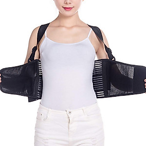 HEALLILY 1PC Rib Chest Support Brace Sternum Injuries Adjustable Support Belt Protection Strap Belly Support Band - Size XL