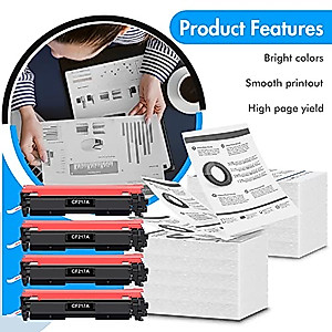 CF217A 17A Black Toner Cartridge 4 Pack Compatible Replacement for HP 17A CF217A for Pro M102w M130nw M130fw M130fn M102a M130a Pro MFP M130 M102 Series Laser Printer Ink