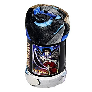 Bioworld Inuyasha The Final Act Anime Inuyasha and Naraku Soft Plush Fleece Throw Blanket 45" x 60"