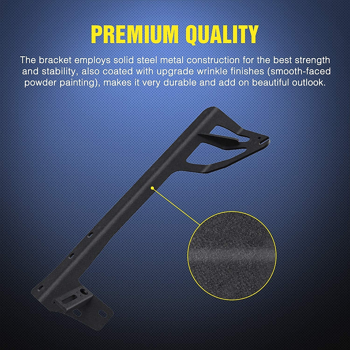 Nilight Windshield Frame Mounting Bracket for 52” LED Light Bar and Pod Light on Wrangler JK 2007-2017, 2 Years Warranty