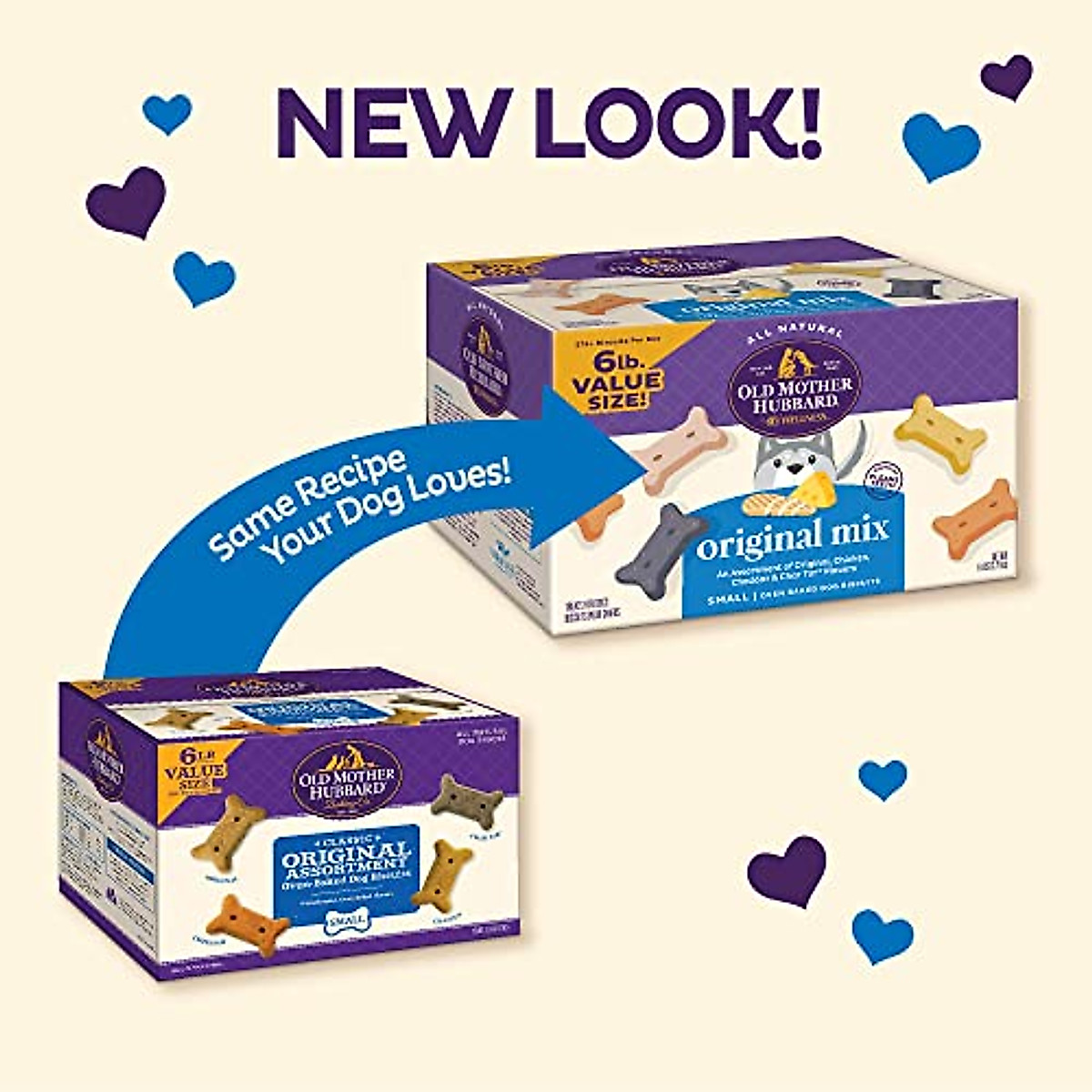 Old Mother Hubbard by Wellness Classic Original Mix Natural Dog Treats, Crunchy Oven-Baked Biscuits, Ideal for Training, Small Size, 6 pound bag