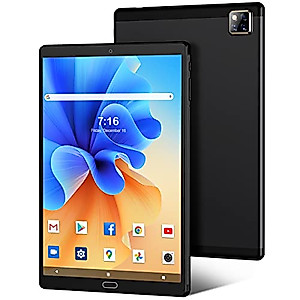 Android 11.0 Tablet 10 Inch Tablets with 4G RAM+ 64GB ROM, 13MP & 5 MP Camera, Quad Core, 6000mAh Battery, 128GB Expand Storage, Touchscreen, Bluetooth/GPS/FM/OTG/GMS/Google Certified (Black)