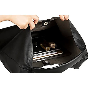 Leather Tote Bag, Oversized Hobo Bags, Large Tote Bag for Women Work, Vegan Leather Handbags Travel, Tote Bags for School, Black