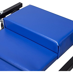 TCE ATR6452U Torin Rolling Garage/Shop Creeper: 40" Padded Mechanic Cart with Adjustable Headrest and 6 Casters, Blue