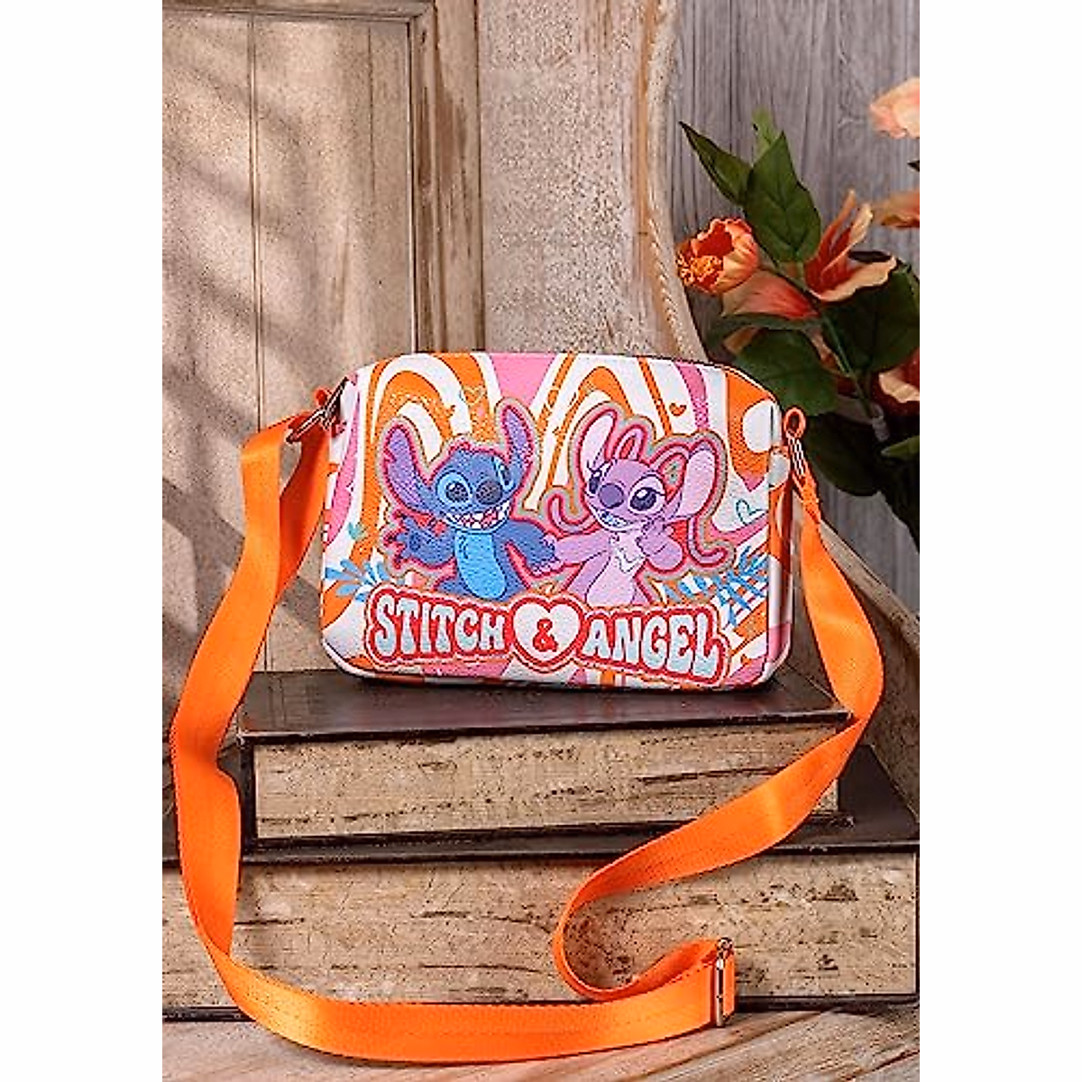 Disney Stitch & Angel Crossbody Purse Standard