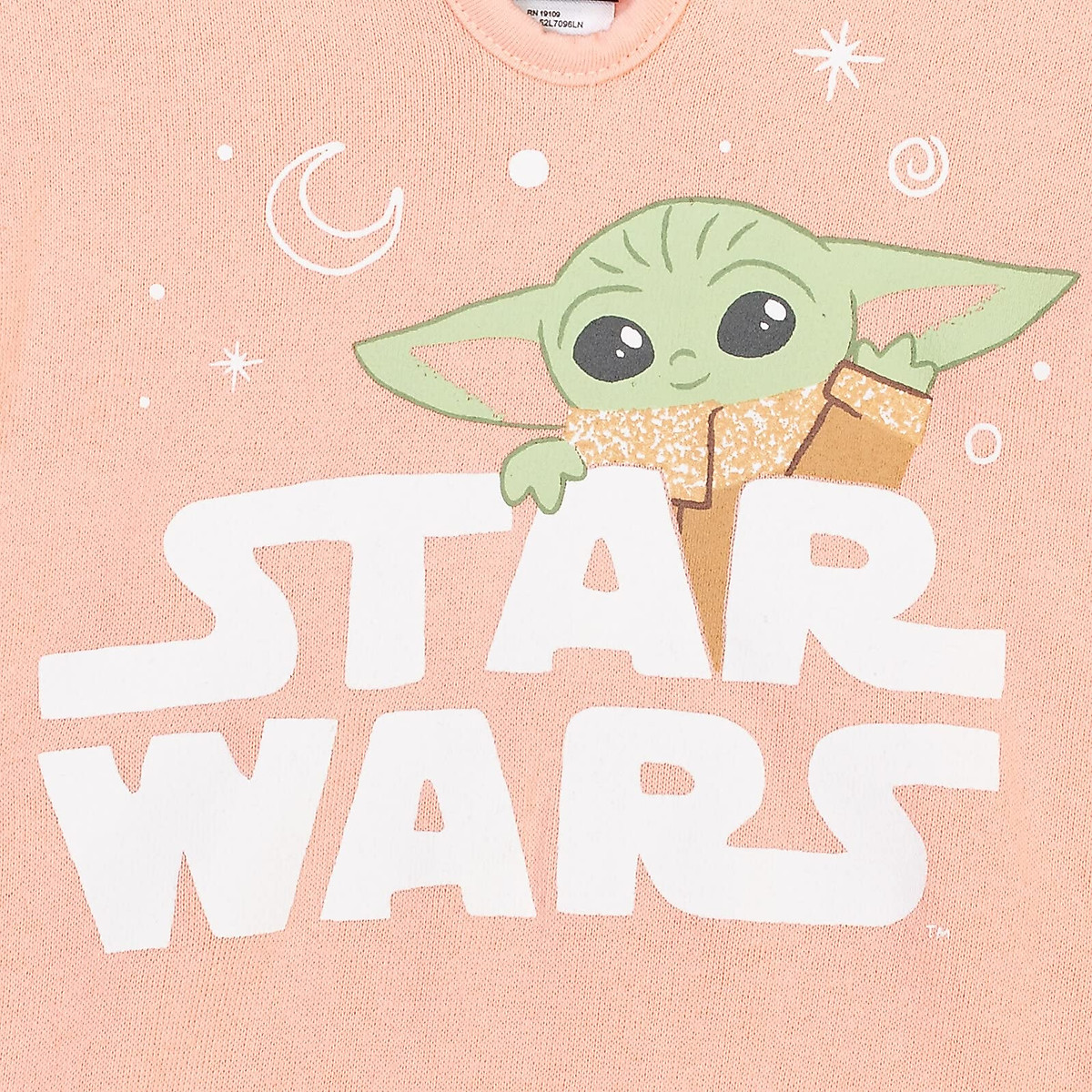 STAR WARS The Mandalorian The Child Newborn Baby Girls 3 Piece Outfit Set: Pullover Fleece Hoodie Cuddly Bodysuit Pants Pink/White/Green 3-6 Months