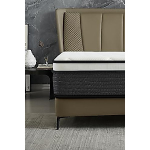 US Pride Furniture Premium 10 Inch Queen Hybrid Mattress, Medium Firmness, Enhanced Lumbar Support, Pillow Top Comfort, and Hypoallergenic Design, Bed in a Box
