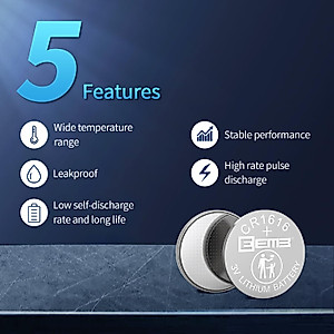 EEMB 20 Pack CR1616 Battery 3V Lithium Battery Button Coin Cell Batteries 1616 Battery DL1616 ECR1616 for Remote Control, Watch, Calculator, Electronic Note-Book, Thermometer, Mobile Game
