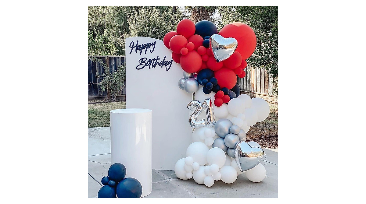 Red Balloons Garland Kit 84 pcs for Birthdays & Events | LYVEEF