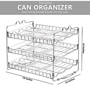 Innovatronic Stackable Can Rack Organizer, Chrome, Efficient and Versatile