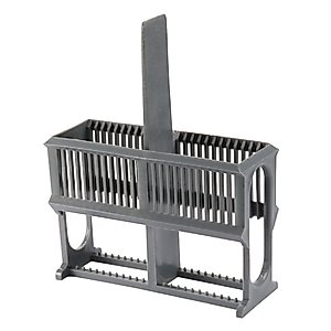 uxcell Microscope Slides Rack 24 Positions Polypropylene Staining Rack Gray for Research Experiments