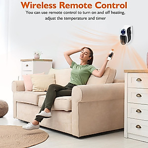 Top Heat Plug in Heater for Indoor, Upgrade 500W Mini Space Heater as Seen on TV, Wall Outlet Quiet Space Heater with Adjustable Thermostat & Timer & Led Display for Office Bathroom Bedroom