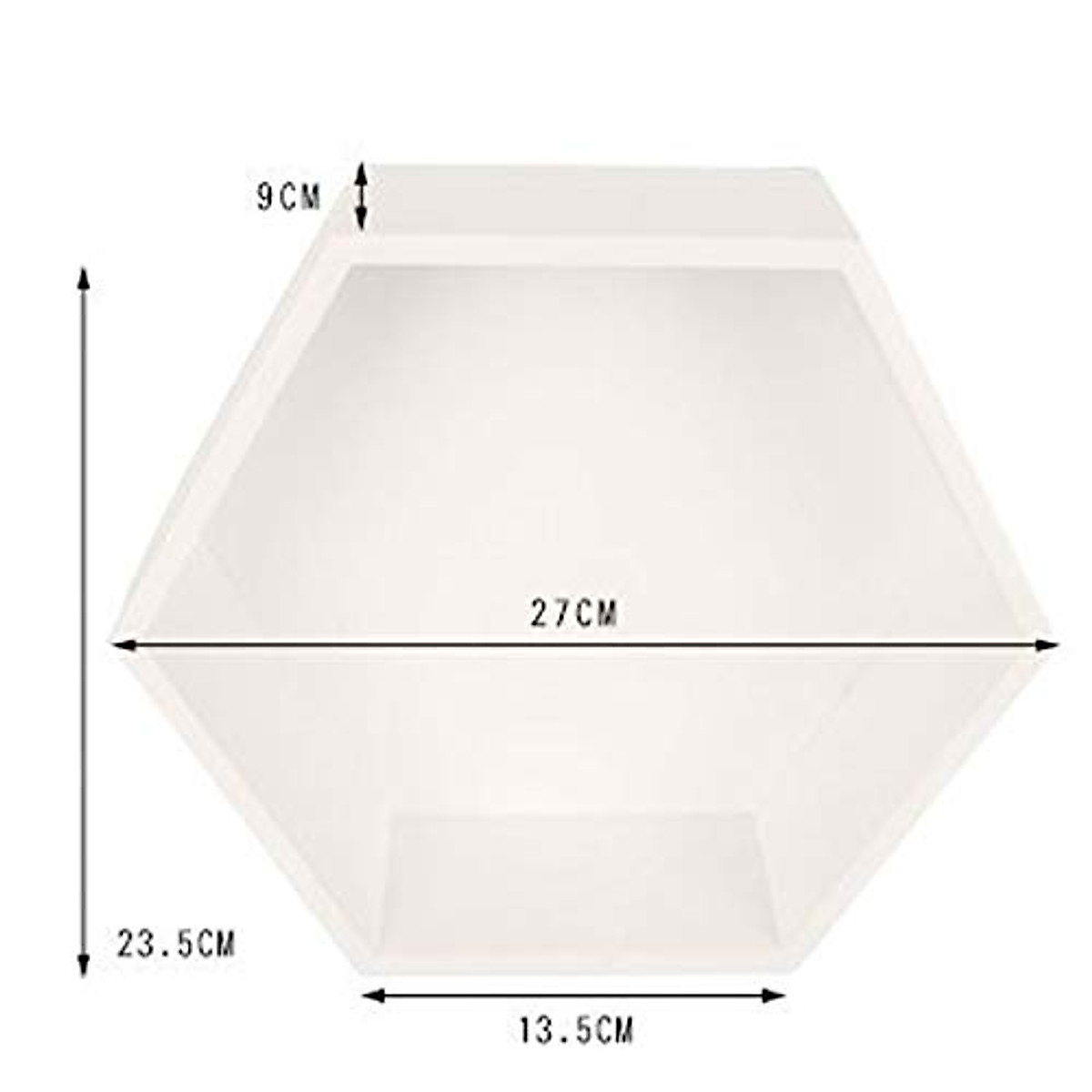 LLRYN Hexagonal Floating Shelf Wall-Mounted Rack, Modern and Simple Wooden, six Colors, Suitable for Bedroom, Bathroom, Living Room, Kitchen, etc. (Color : E)