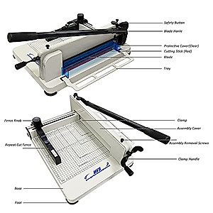 HFS (R) Heavy Duty Guillotine Paper Cutter -12'' (12'' Paper Cutter)