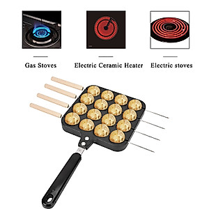 Takoyaki Pan, Non-Stick Takoyaki Tray Cooking Baking Mold Tray used to Make Takoyaki and Round Pancakes