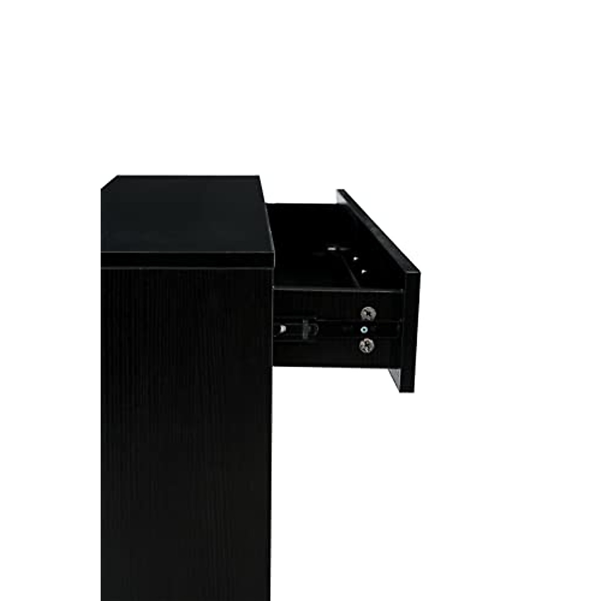 Angel Sar Shoe Cabinet with 2 Flip Drawers for Entryway, Free-Standing Shoe Storage Cabinet, Storage Organizer, Open Shelf&Large Drawer, Black