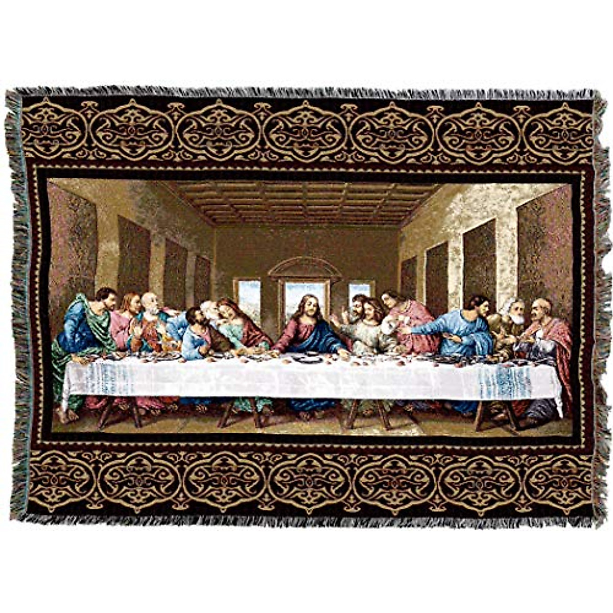 Pure Country Weavers The Last Supper Blanket by Leonardo da Vinci - Religious Gift Tapestry Throw Woven from Cotton - Made in The USA (72x54)