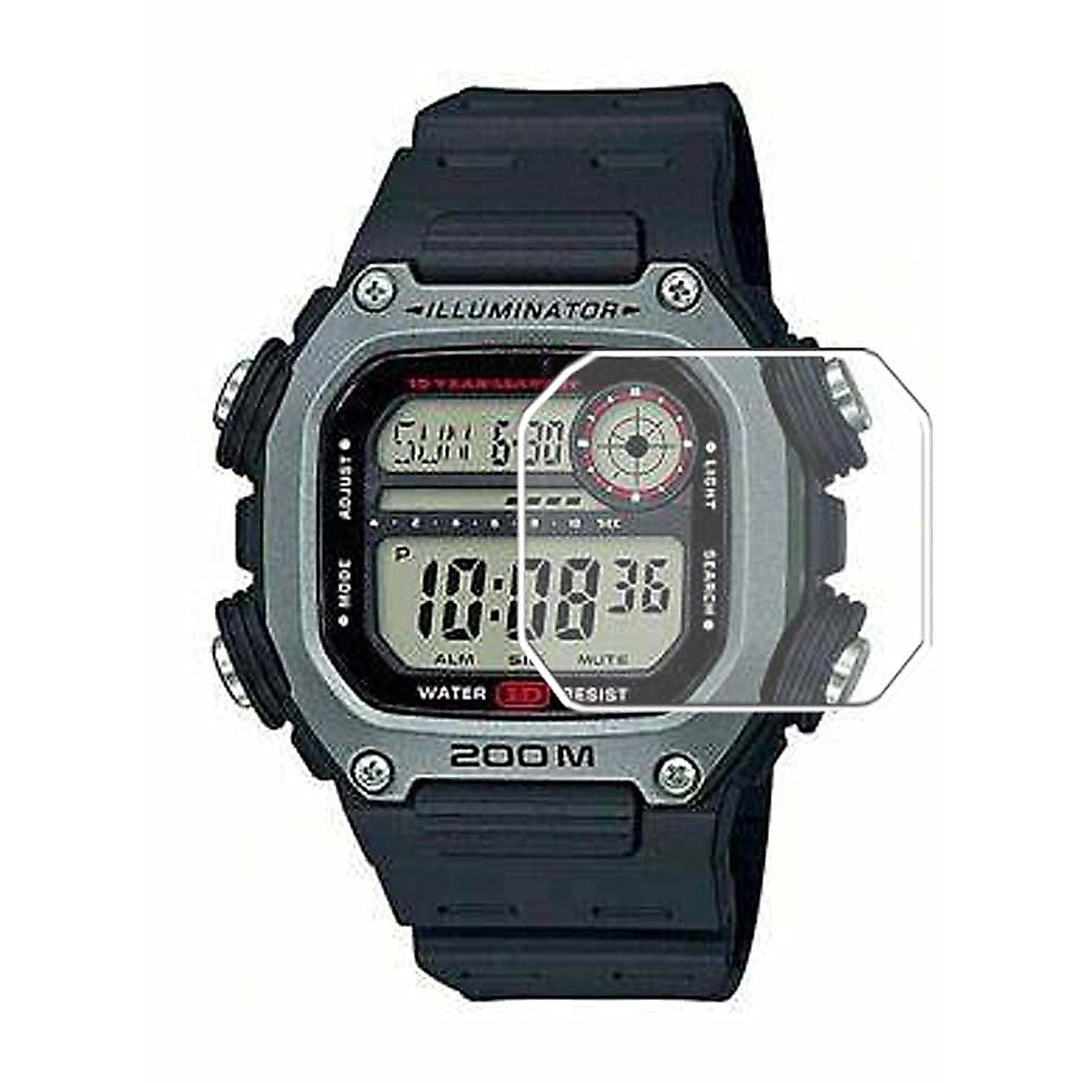 Puccy 3 Pack Screen Protector Film, compatible with CASIO DW291H-1AV DW-291H Series TPU Guard for Smart watch Smartwatch（ Not Tempered Glass Protectors ）