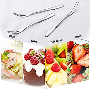 6Pcs Professional Escargot Forks, Mini Forks for Oyster and Shellfish, Appetizers Tasting Forks, Cocktail Fruit Forks