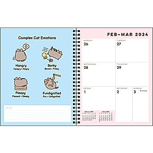 Pusheen 16-Month 2023-2024 Weekly/Monthly Planner Calendar
