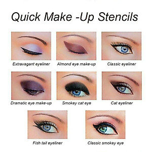 Youheat Quick Make-Up Stencils,eyeliner, eyebrows, eye shadow. A makeup tool with a variety of shapes.