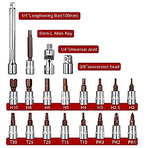 BULLTOOLS 1/4-inch Drive Click Torque Wrench Set Dual-Direction Adjustable 90-tooth Torque Wrench with Buckle (20-200in.lb / 2.26-22.6Nm)