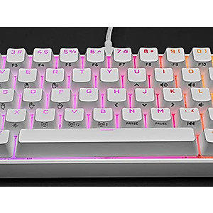 Corsair - K65 RGB Mini Wired 60% Mechanical, CH-9194114-NA, Cherry MX Speed Linear Switch Gaming Keyboard with PBT Double-Shot Keycaps - White (Renewed)