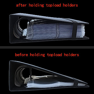 TURKRA Toploaders Binder with 25 Pages, 3-Ring Top Loaders Holder Album Holds 150 3" x 4" Standard Toploaders Hard Holders(Black)