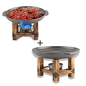 BBQ Round Roasting Tray, luminum Ceramic Plate Non Stick Grill Plate Barbecue Skewers Chafing Dish Party Buffet Pan Cookware for Barbecues, Camping, Durable and Reusable (2M)