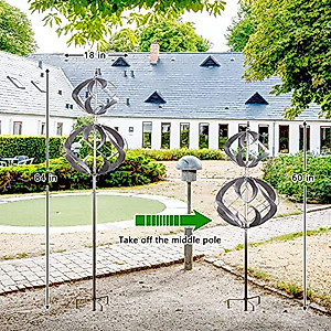 WinWindSpinner, Kinetic Metal Wind Spinner - Large Outdoor Metal Wind Spinners for Yard Garden, Windmills Lawn Ornament Décor for Lawn Patio (84 Inch)