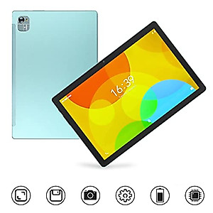 Airshi 10.1in Tablet, Smart Call Tablet Octa Core Processor 1920x1200 Resolution for Studying for Entertainment (Green)