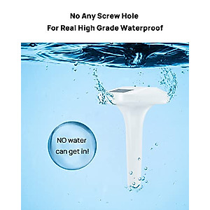 Solar Digital Pool Thermometer Floating Easy Read Large Display LCD Screen Solar Powered No Batteries Needed Fahrenheit Celsius 150C