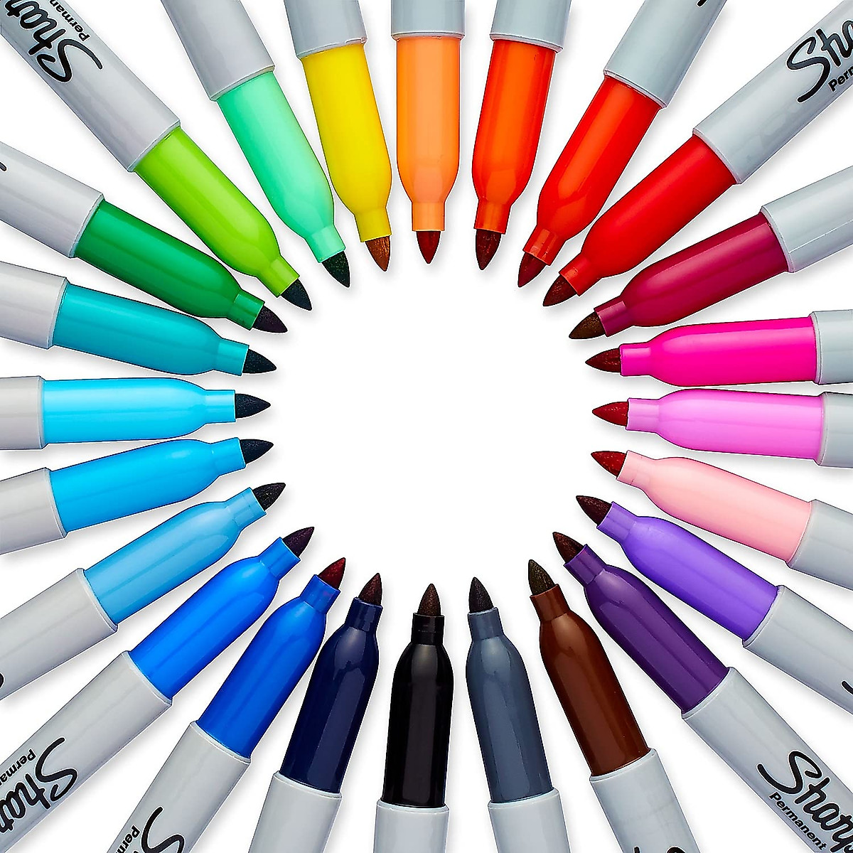 Sharpie Electro Pop Permanent Markers - Vibrant & Waterproof, 24 Pack