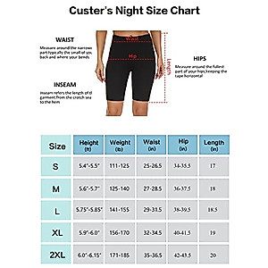 Custer's Night Biker Shorts Women High Waist Out Pocket Yoga Short Tummy Control Workout Running 4 Way Stretch Yoga Leggings Black XL