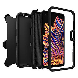 OtterBox Galaxy XCover Pro (Non-retail/Ships in Polybag) Defender Series Case - Non-retail/Ships in Polybag - BLACK, rugged & durable, with port protection, includes holster clip kickstand