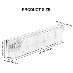 Bakidn Kids Bookshelf Wall Mounted Clear Floating Bookshelf 18" Book Display Vinyl Display, Record Holder, Magazine Rack, Picture Ledge Shelf for Bedroom, Toddler Room, Nursery,Classroom