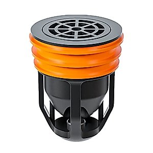 Waterless Trap Seal for Floor Drain, Shower Drain Seal Prevents Odors from Floor Drain Double Filter Clogging Drain Stopper for Bathroom Balcony (Black Orange)
